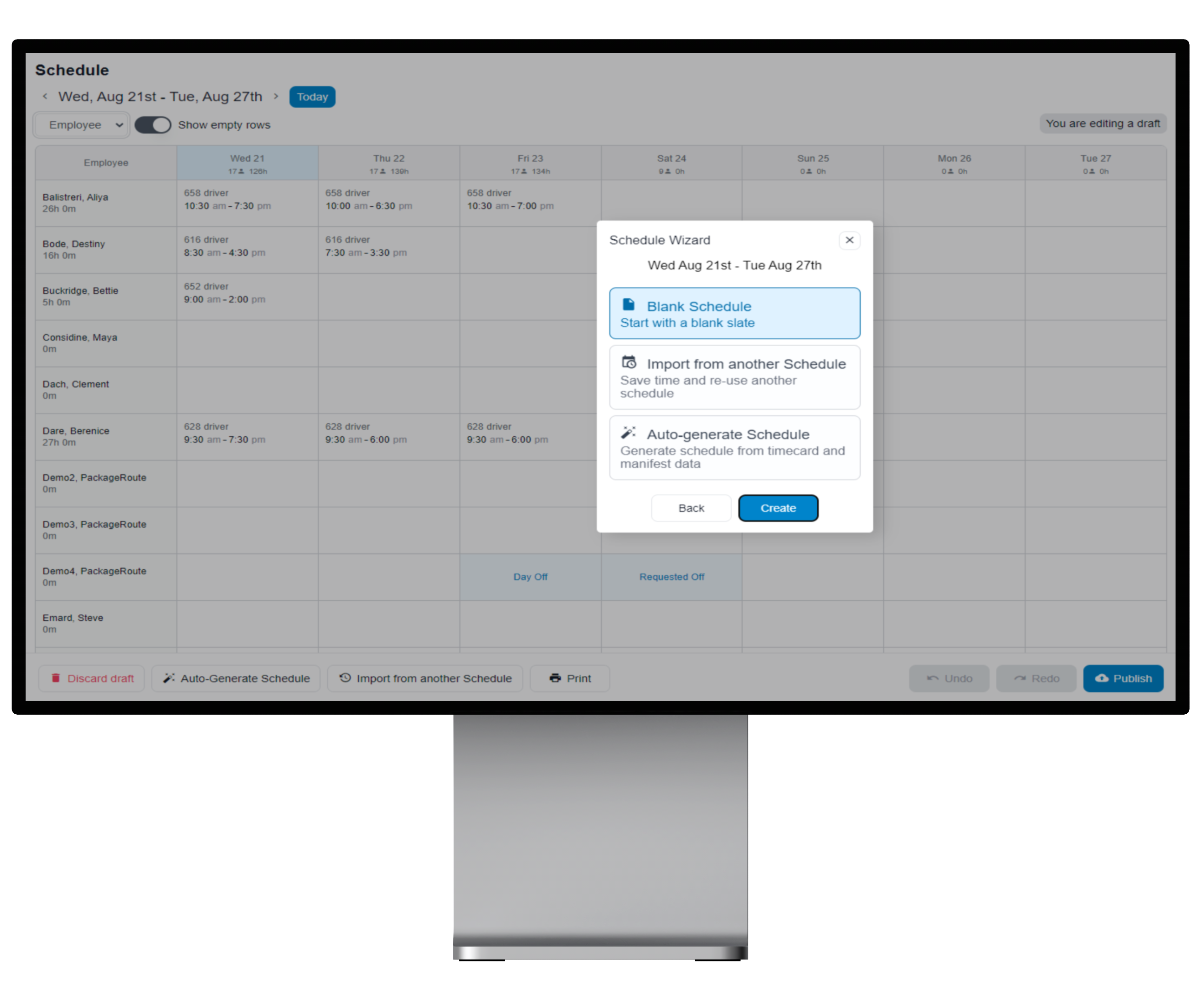 How To Create A New Schedule On Web App – PackageRoute Help Center